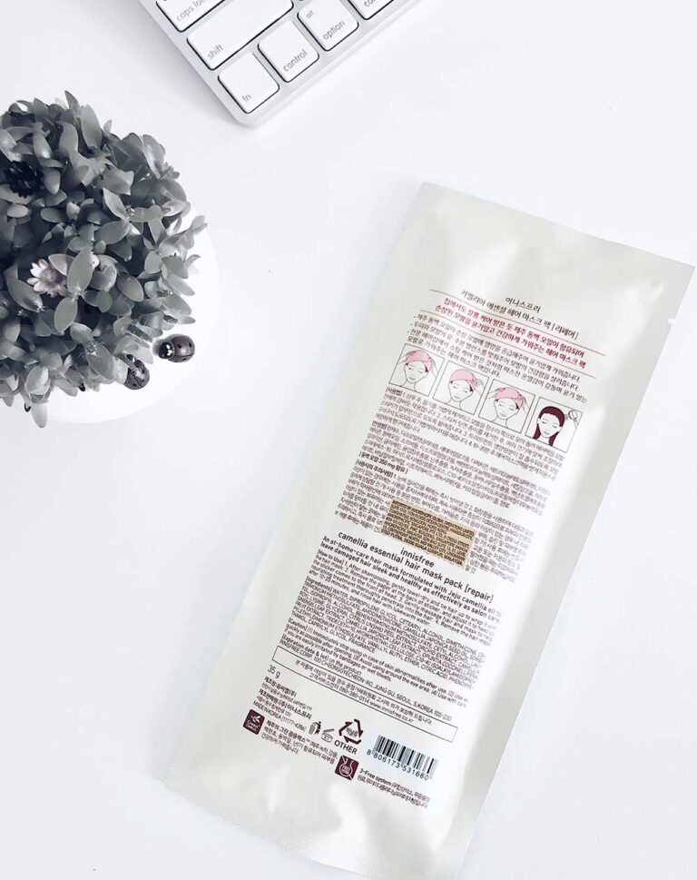 Innisfree Camellia Essential Hair Mask Pack | Fast Food Doesn't Always ...